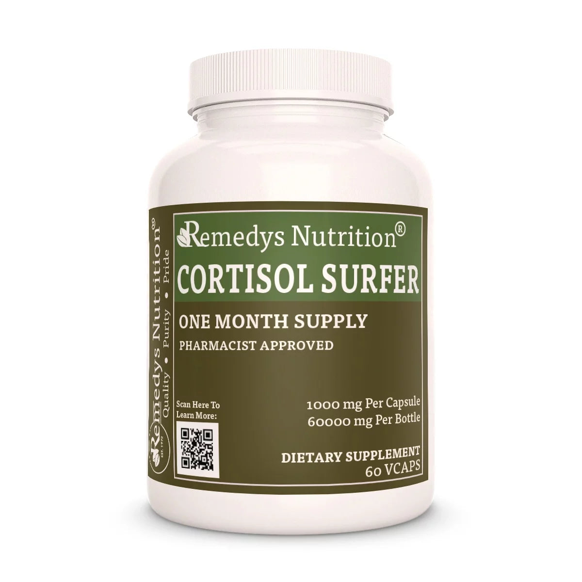 Cortisol Surfer™ | 1000 mg, 60 Vegan Capsules [USA Made] – Remedy's ...