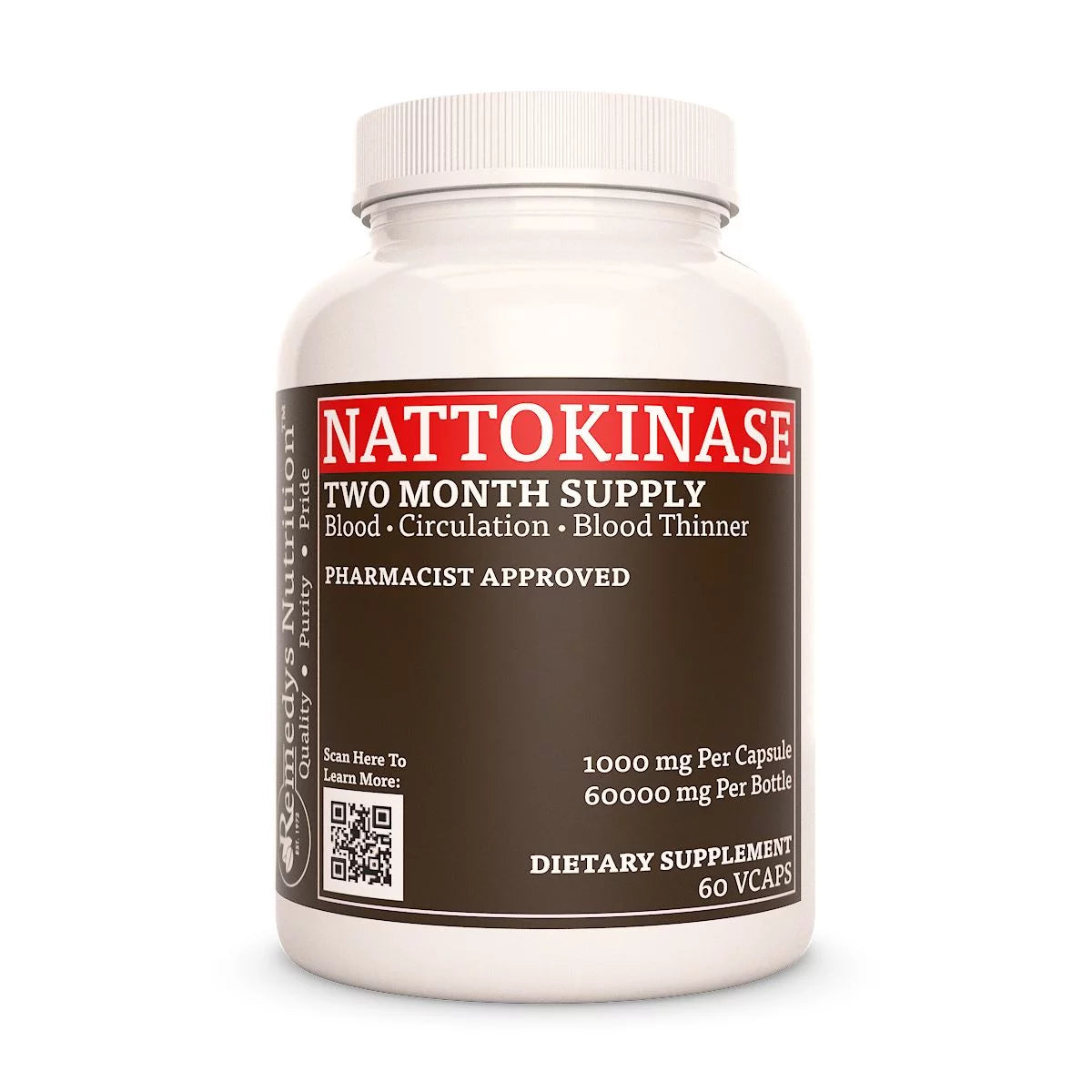 Nattokinase | 1000 mg, 60 Vegan Capsules [Pure, Hand-Crafted, No ...