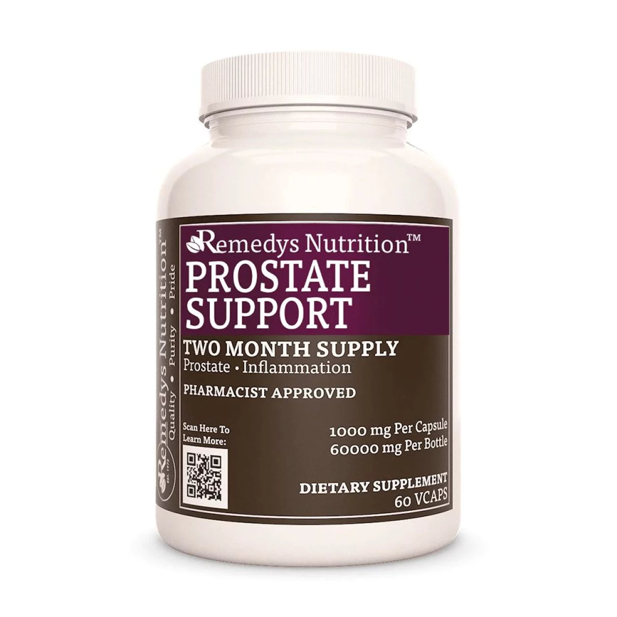 Prostate Support™ | 1000 mg, 60 Vegan Capsules [Made in USA] – Remedy's ...